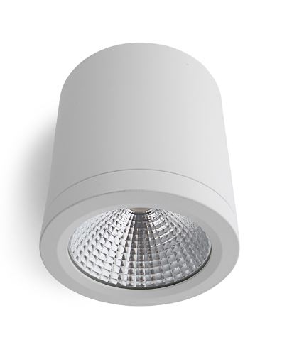 LED Surface Mount Cylinder Light - 18W Prime (WW) White Body