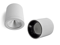 LED Surface Mount Cylinder Light - 18W Prime (NW) Black Body