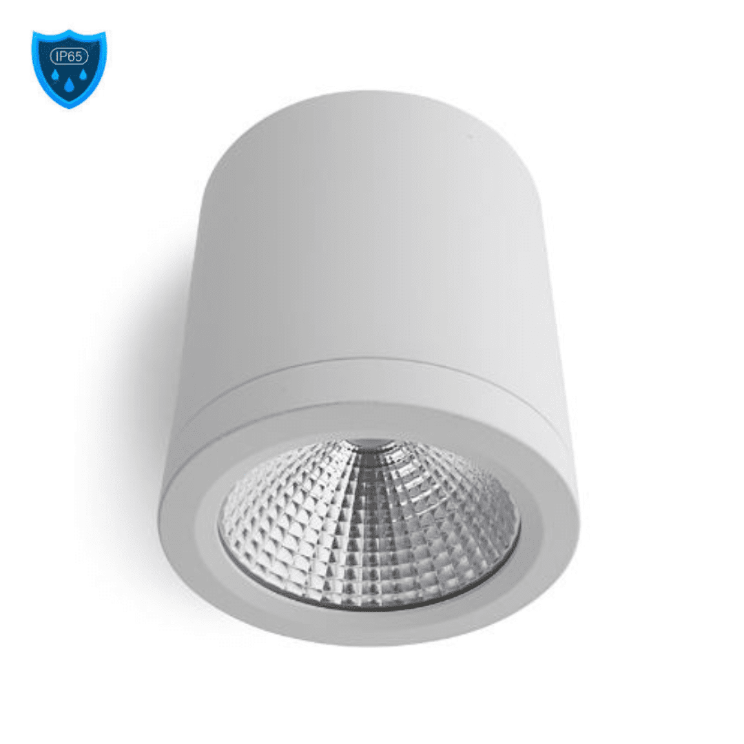 LED Surface Mount Cylinder Light - 18W Prime (NW) White Body