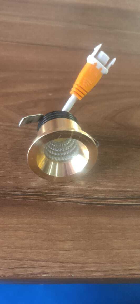 LED COB Button spot light - 3W Prime (CW) Gold Body