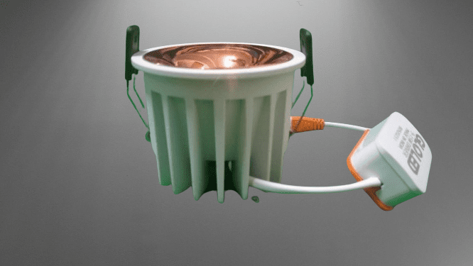 LED AC COB Down light - 12W Prime (NW) White Body with Copper Reflector